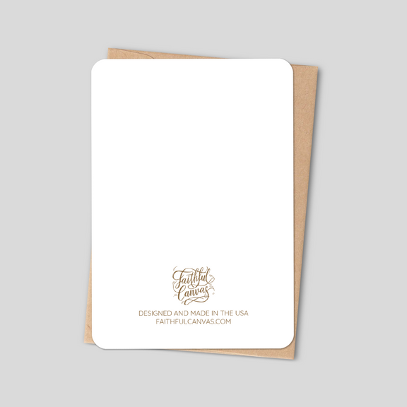 Christmas Cross Card – Christian Holiday Greeting, Blank Inside